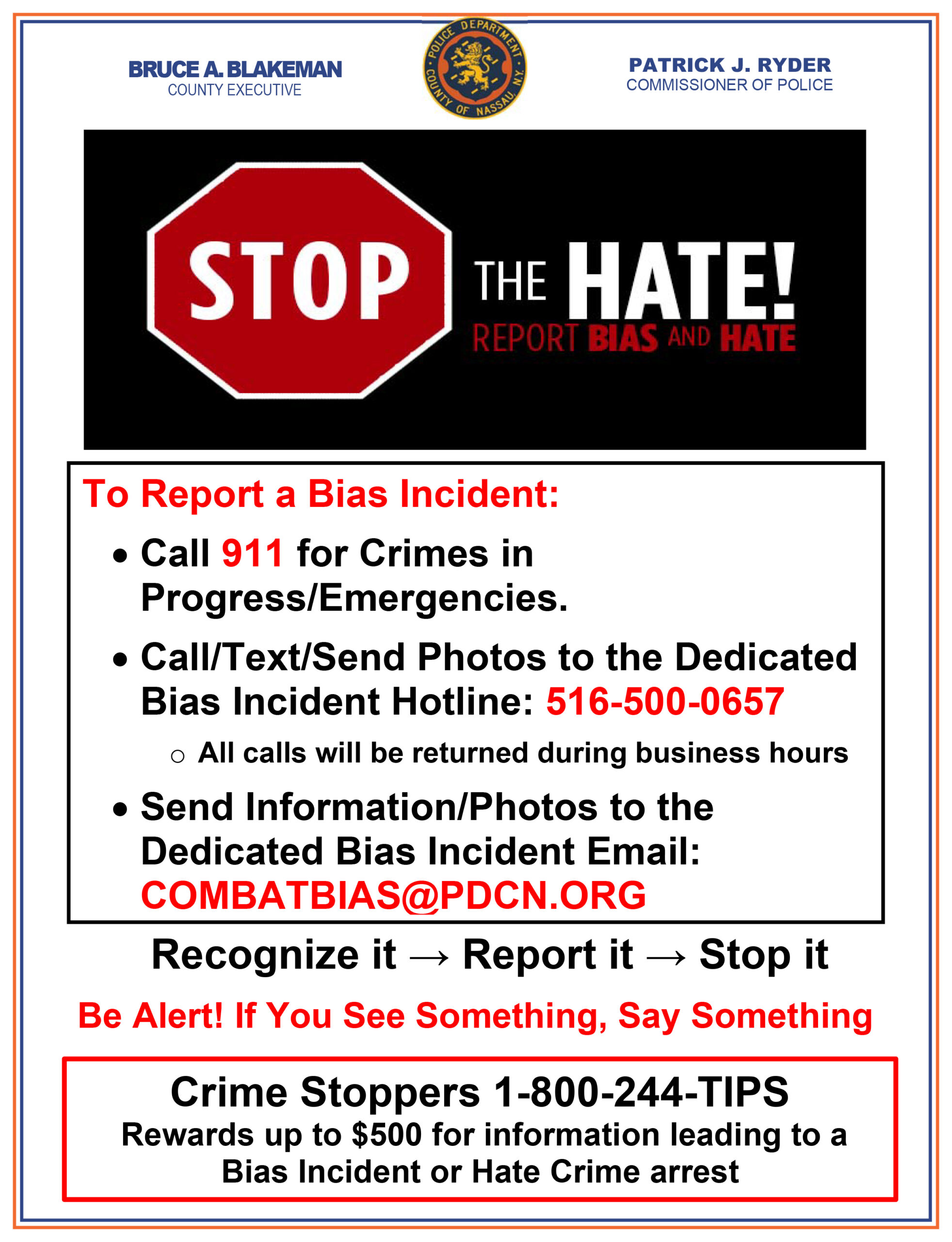 How to Report a Bias Incident - Incorporated Village of Cedarhurst